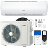 18,000 BTU 20 SEER2 Wall Mount Ductless Mini Split Air Conditioner Heat ...