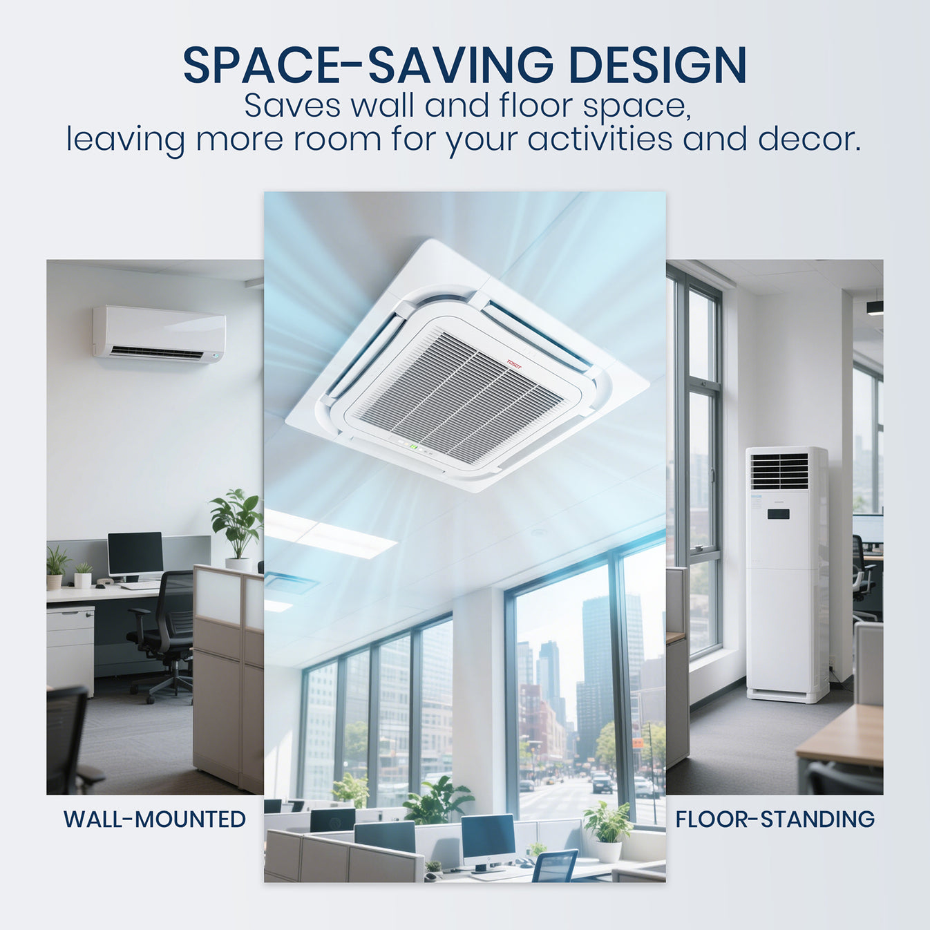 34,000 BTU Ceiling Cassette Mini Split Air Conditioner – TOSOT Direct