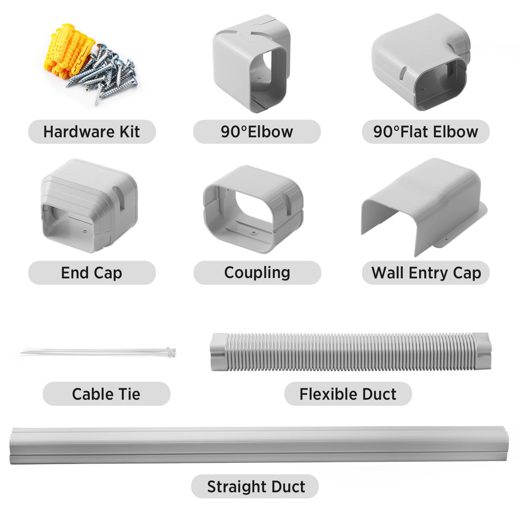 Decorative PVC Line Cover Kit for Mini-Split AC – TOSOT Direct
