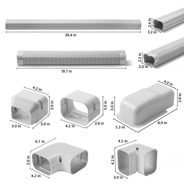 Decorative PVC Line Cover Kit for Mini-Split AC – TOSOT Direct