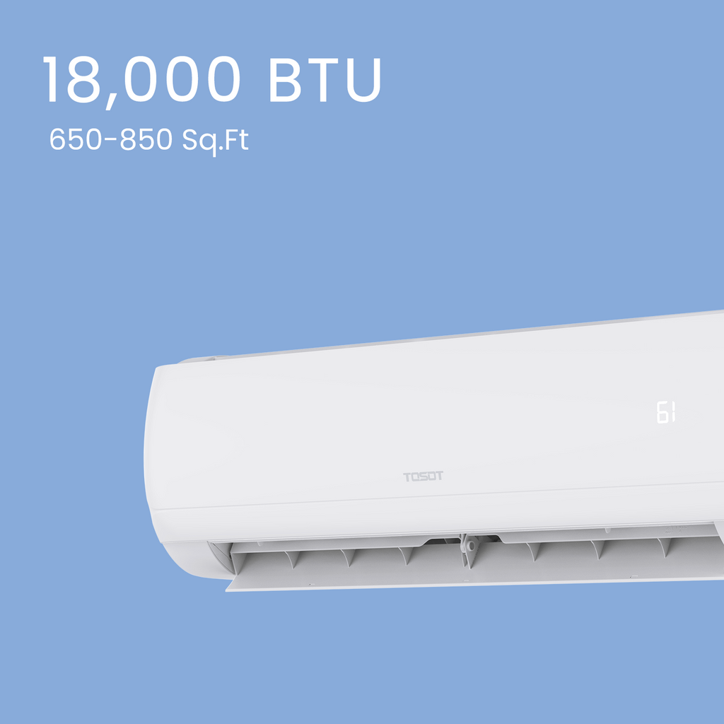 18,000 BTU 20 SEER2 Wall Mount Ductless Mini Split Air Conditioner Heat ...